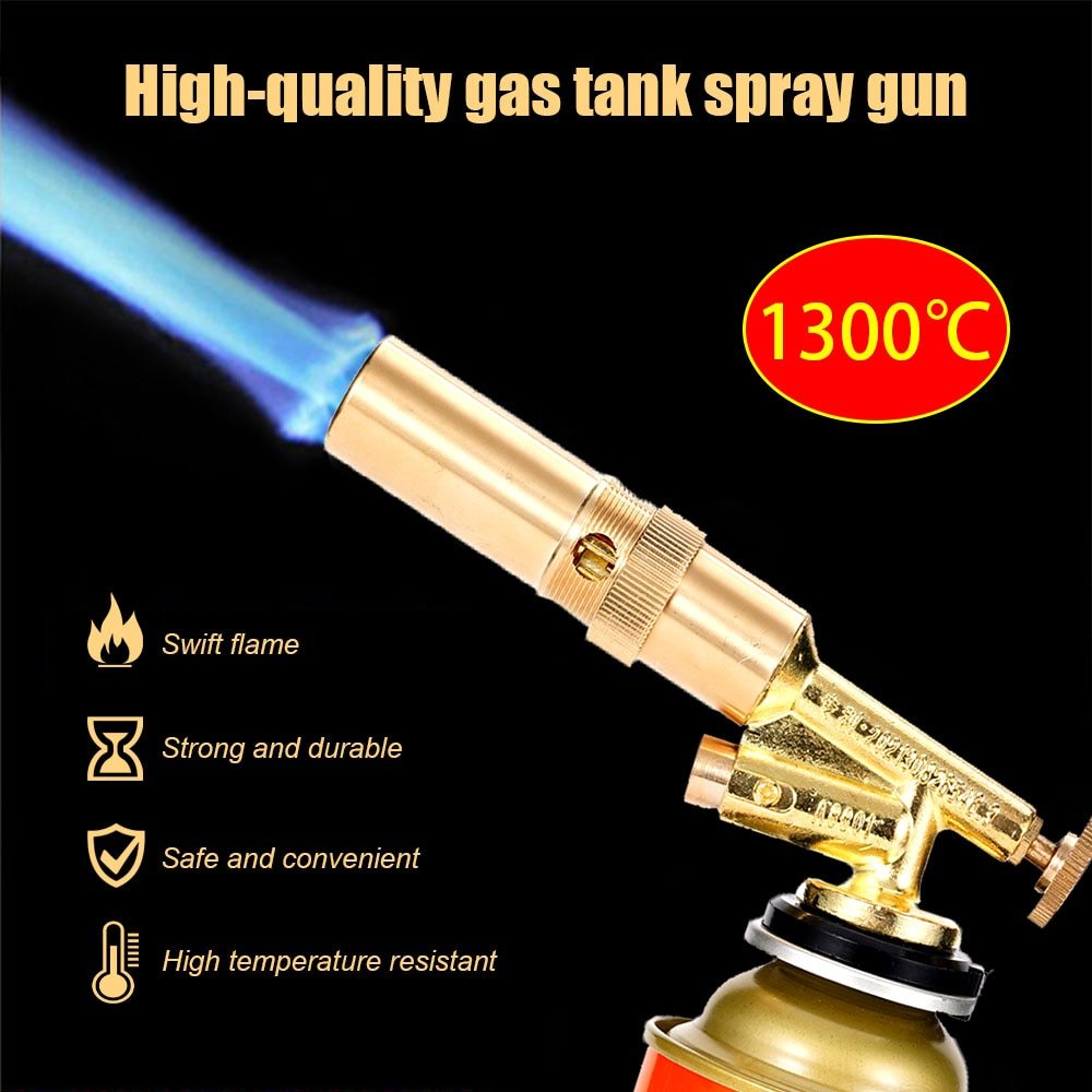Welding Torch Gas Burner Flame Gun High Temperature Copper Gas Torch ...