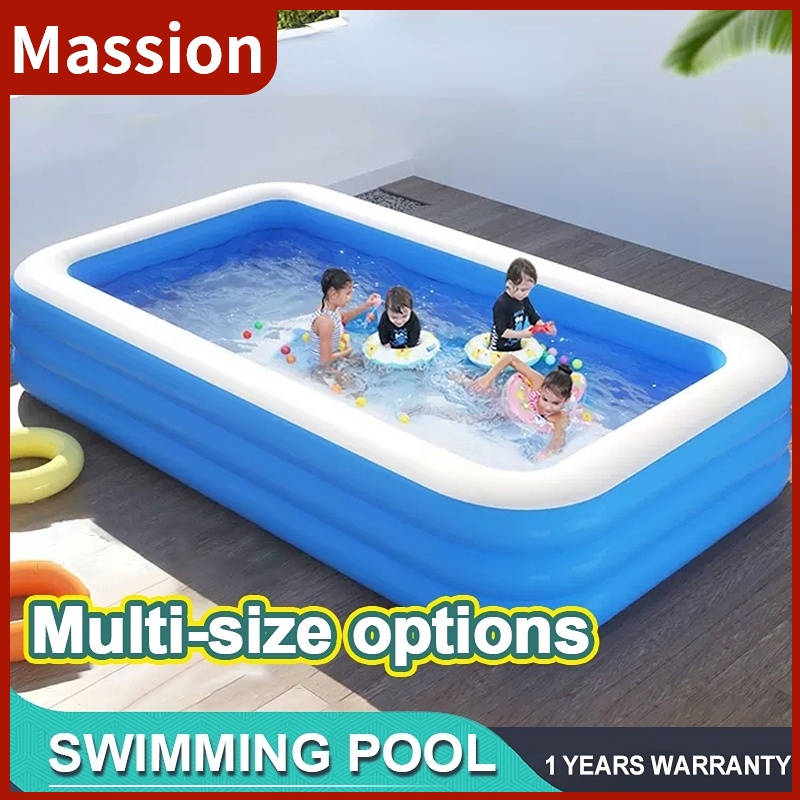 Swim Pool Big Inflatable Swimming Pool Extra Large Rectangular Family ...