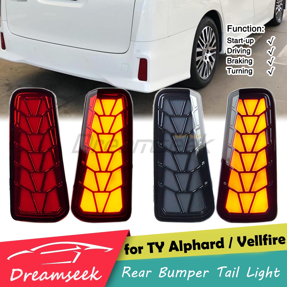 LED Reflector Rear Bumper Tail Brake Light for Toyota Alphard Vellfire ...