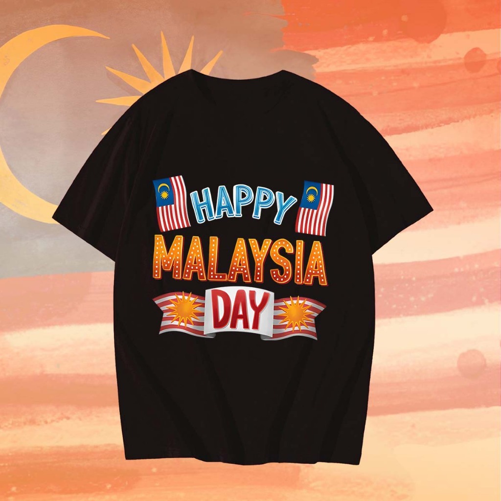 Merdeka T-shirt Premium Cotton T shirt New Hari Merdeka Print Round ...