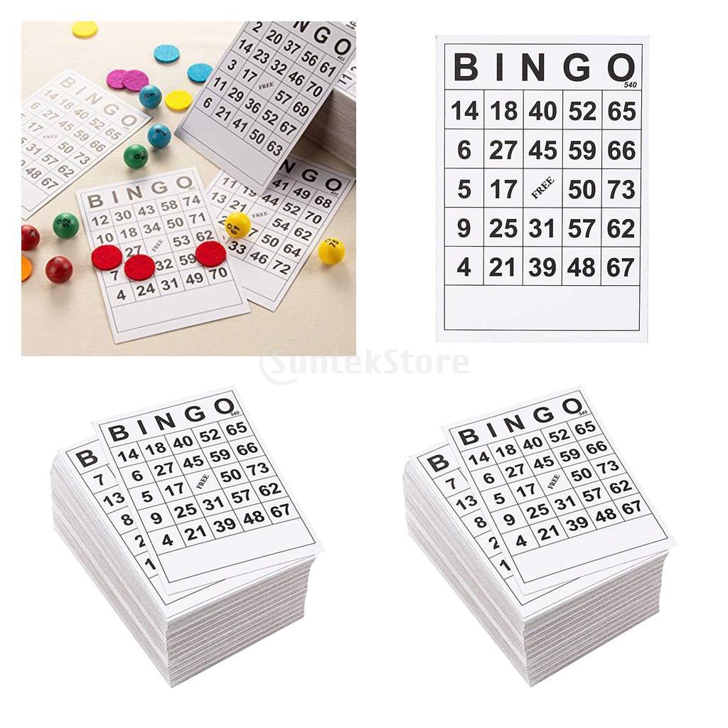 [LsxmzMY] BINGO Game Paper Cards Easy Read 60 Sheets/120Sheets Cards 60 ...