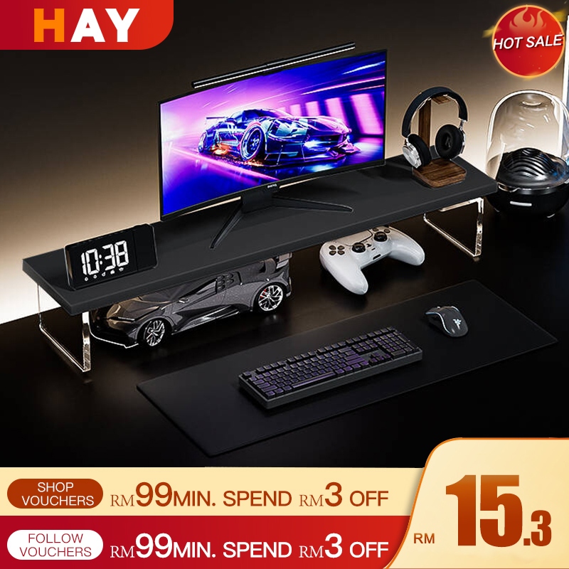 Monitor Stand Acrylic Desktop Rack Monitor Riser Keyboard Stand Desk ...