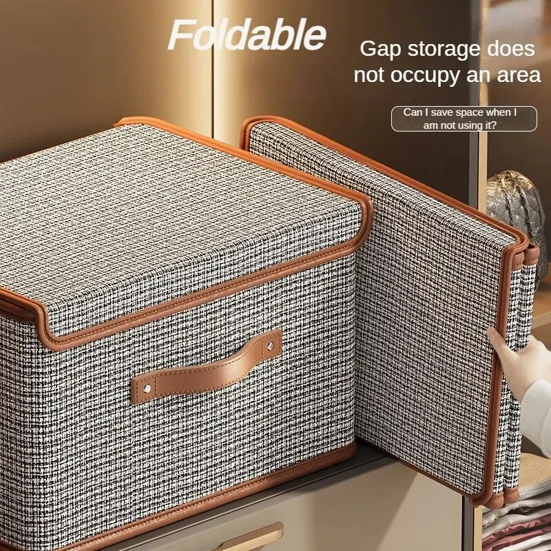 Large Flip-Top Storage Box for Clothes-Saving Closet Organizer with Lid ...