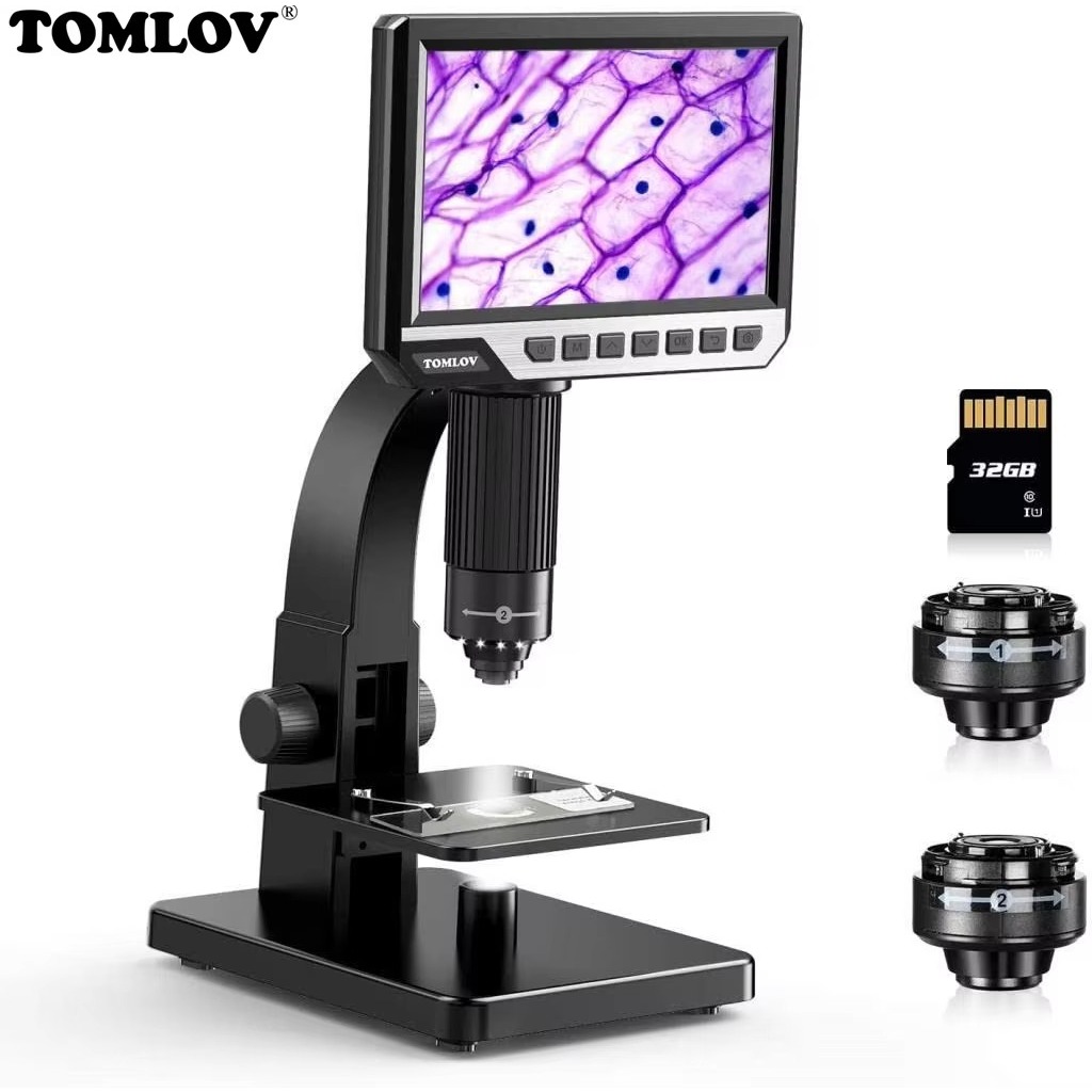 【🔥 cell microscope & High performance🔥】TOMLOV 7" 2000X Digital ...