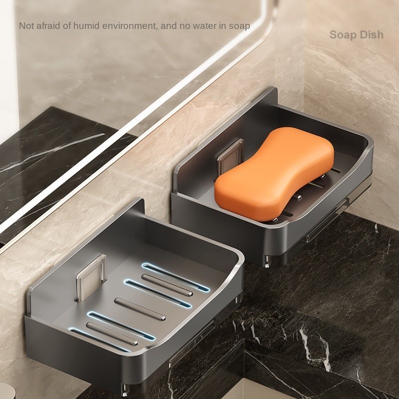 Soap Dish Punch-Free Wall Mounted Soap Storage Box Household Toilet ...