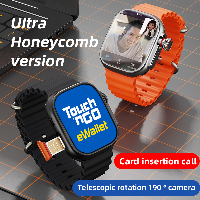 5G data Smart Watch Simcard + Wifi + 180° Camera + GPS Super Amoled ...