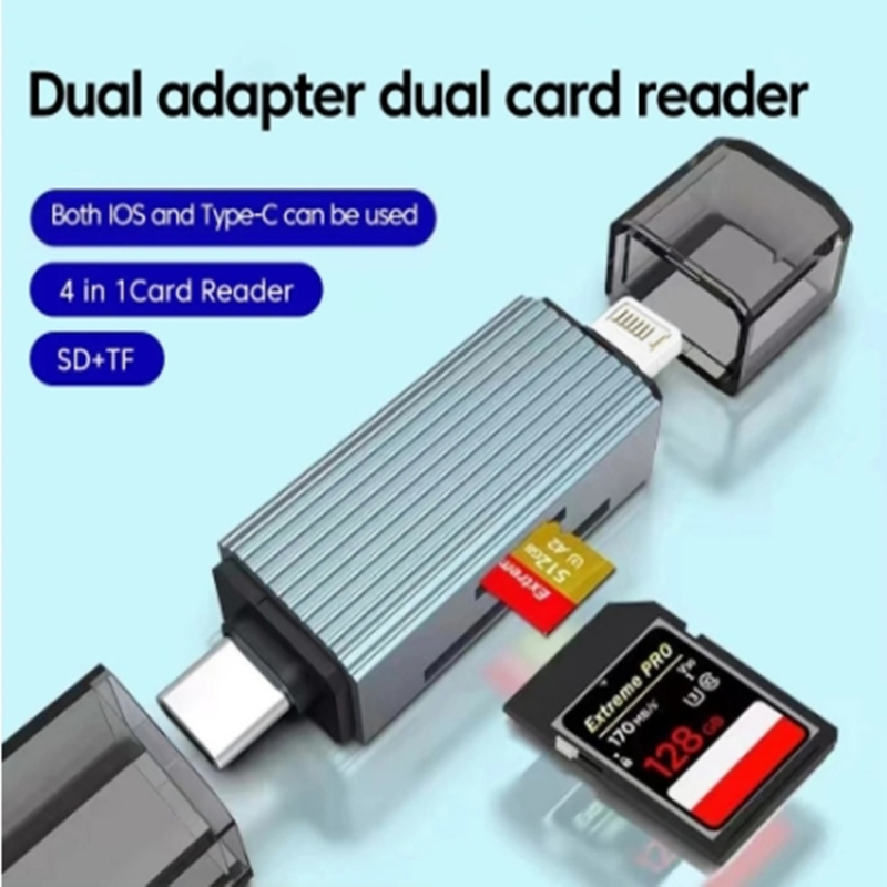 New 4 in 1 card reader With TypeC USBC & Lightning To SD TF Card ...