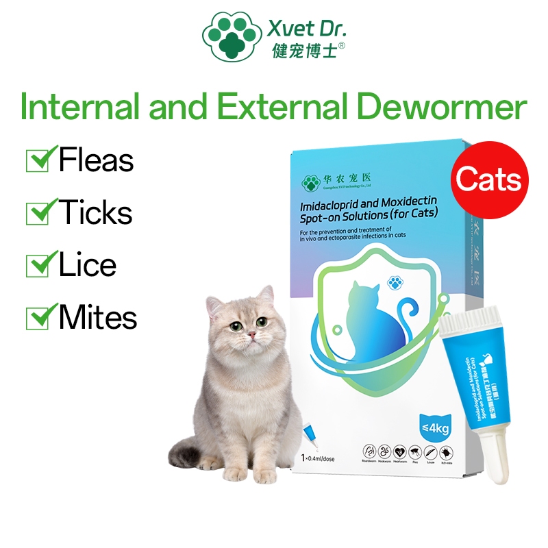 Xvet Dr Cat Dewormer Cat Flea Cat Ticks Lices Mites Ear Mites ...