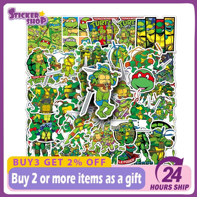 50PCS Teenage Mutant Ninja Turtles Stickers DIY Laptop Luggage Decals ...