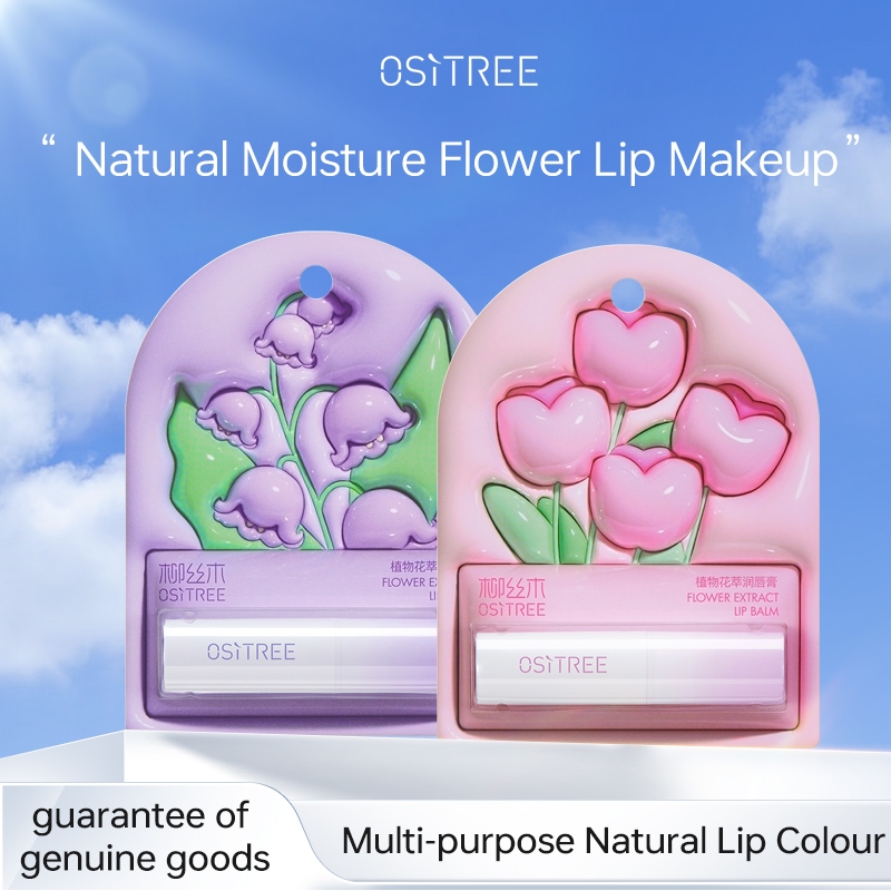 Ositree Floral Tea Extract Lip Balm Plant Lip Balm Moisturizing Anti ...