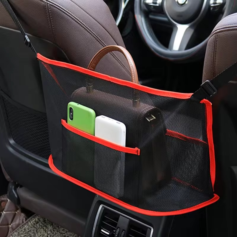 Large Capacity Car Seat Net Pocket Handbag Purse Holder Mesh Back Pouch ...