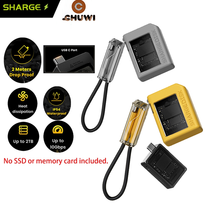SHARGE Disk M.2 NVMe SSD Enclosure With Active Cooling System 10Gbps ...