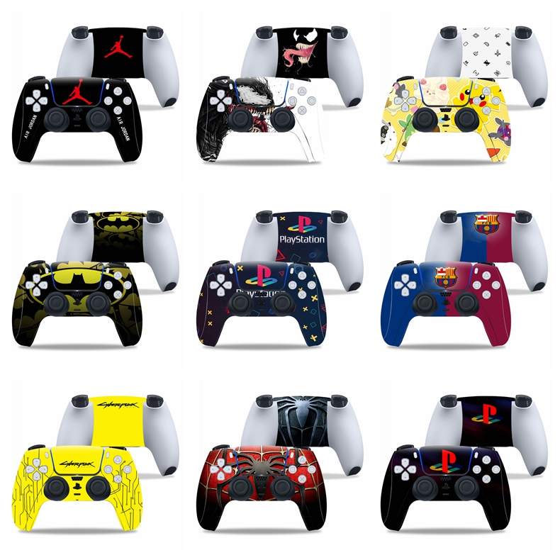 2 Pack PS5 Controller Remote Skins Decal Wrap 40 Colors Dualshock Front ...