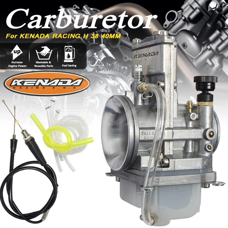 KENADA RACING CARBURETOR Adjustable Power Jet Universal Carb H 38MM ...