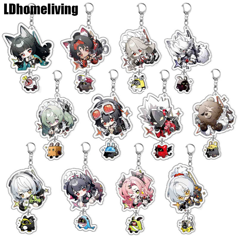 Game Zenless Zone Zero keychain Miyabi Ellen ZZZ 2 in 1acrylic pendant ...