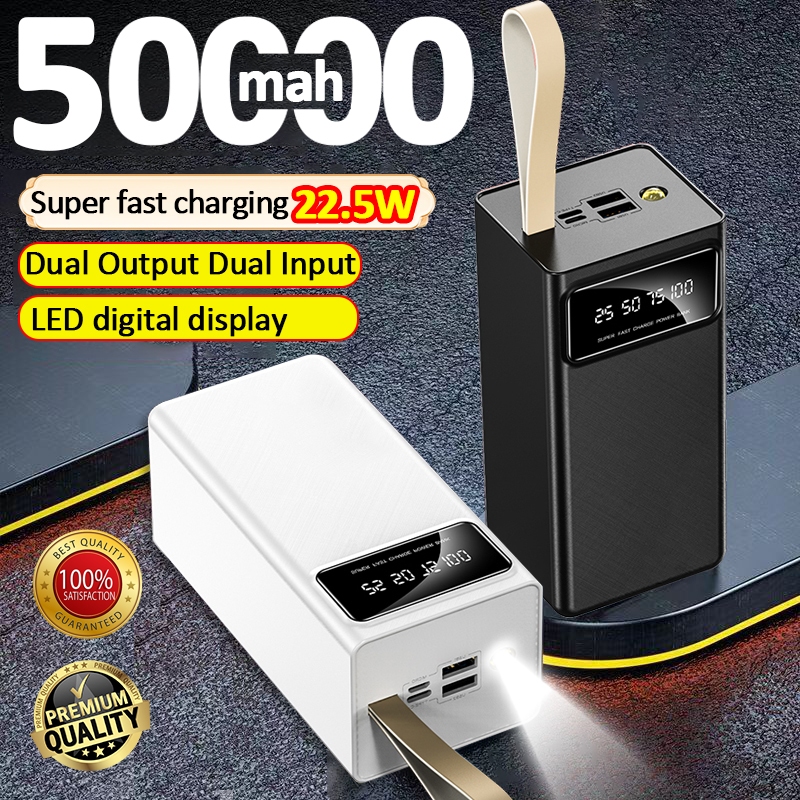 Original power bank 50000mah Super fast charging PD 22.5W powerbank ...