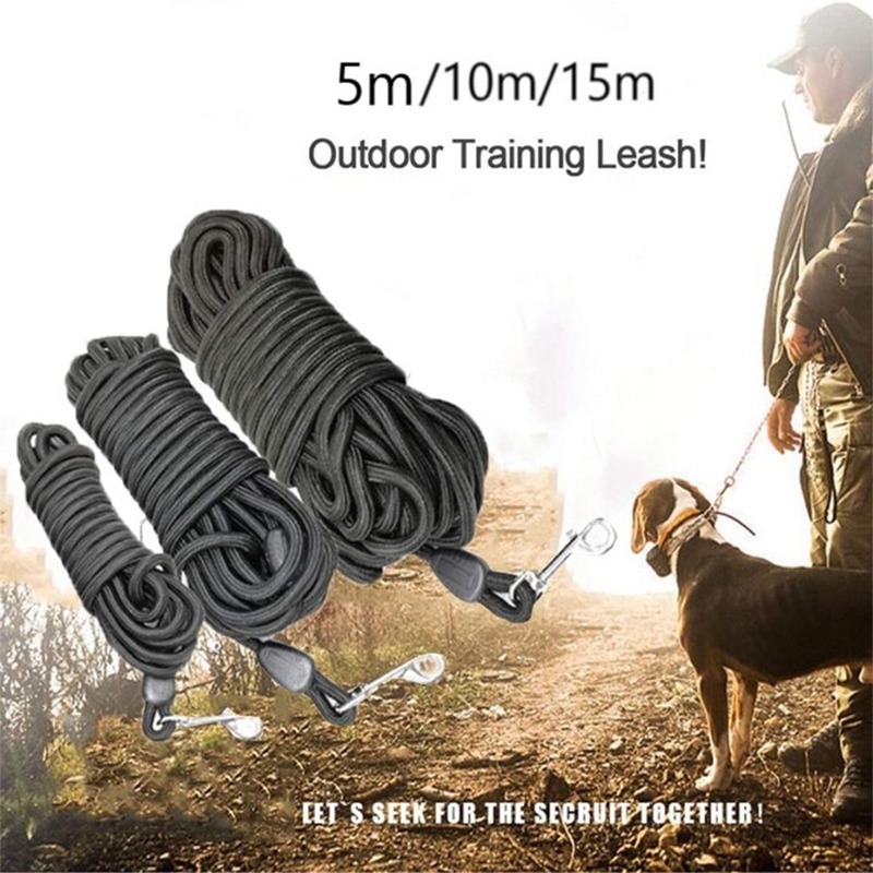5M/10M/15M Long Rope Training Dog Leash- Heavy Duty Nylon Recall Pet ...