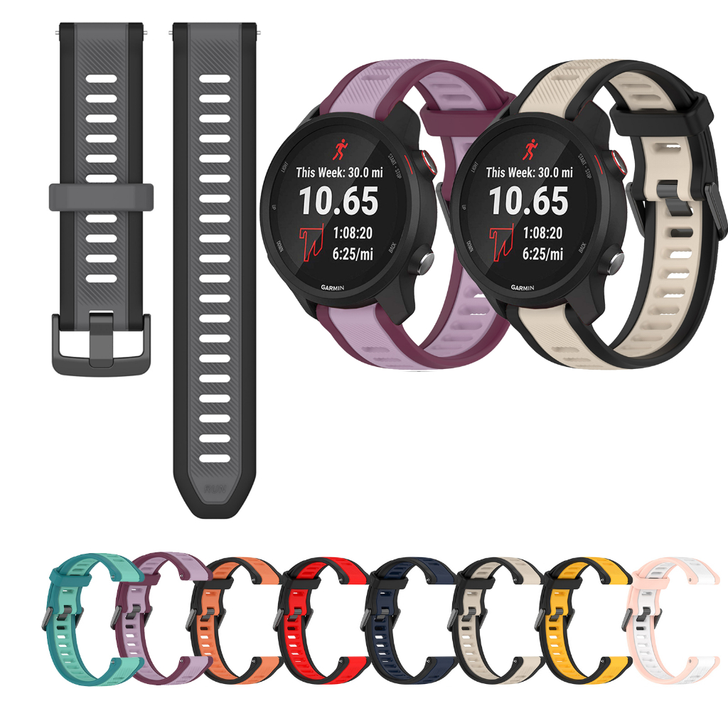 18mm 20mm 22mm Silicone Strap For Garmin Forerunner 265 255 245 255S ...