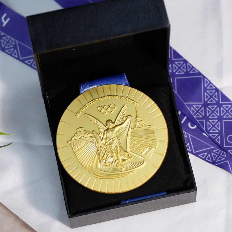 [Gift Box] France Paris Olympic Medal Zinc Alloy Model Hanging Medal ...