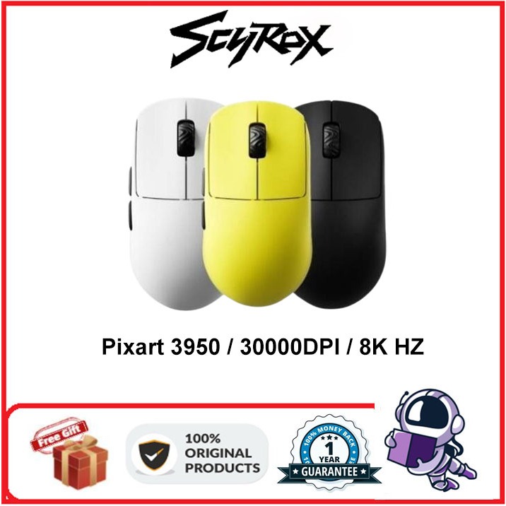 SCYROX V8 wireless pixart 3950 Lightweight Mouse 8K sensor | Shopee ...