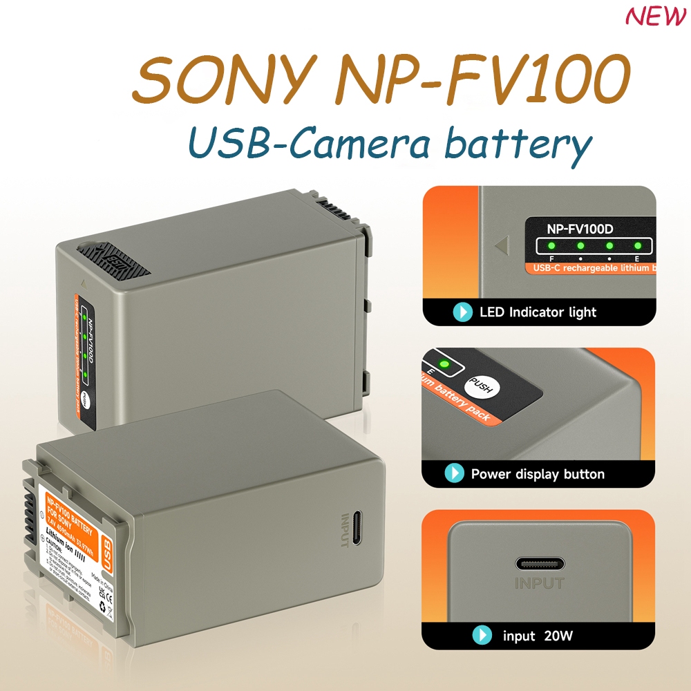 PALO⚡USB charger for Sony NP-FV100A AXP35 DEV30 ax100 fv100 camera battery | Shopee Malaysia