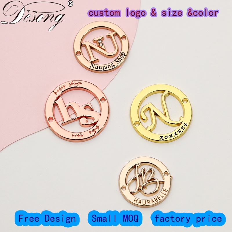 Exclusive hijab alloy metal label tag/Hijab round shape Sewing metal ...