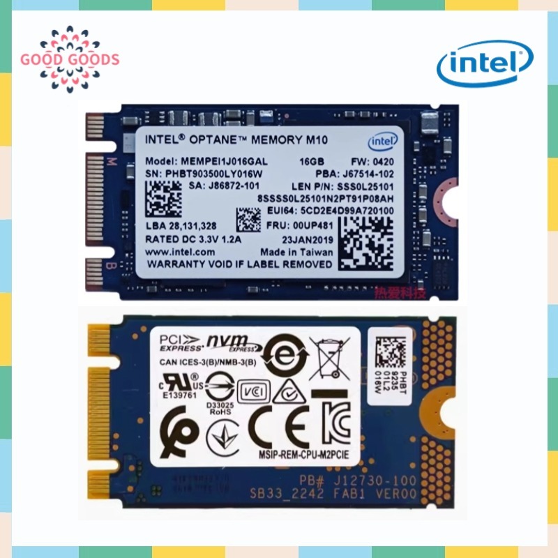 Intel Optane Memory M10 16GB M.2 2242 Pcie3.0*2 Nvme 3D XPoint Memory ...
