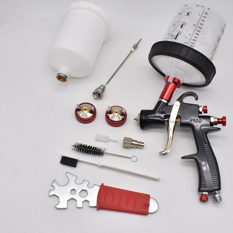 R500 LVLP Professional Spray Gun 1.3/1.7mm Nozzle 600cc No Clean Cup ...