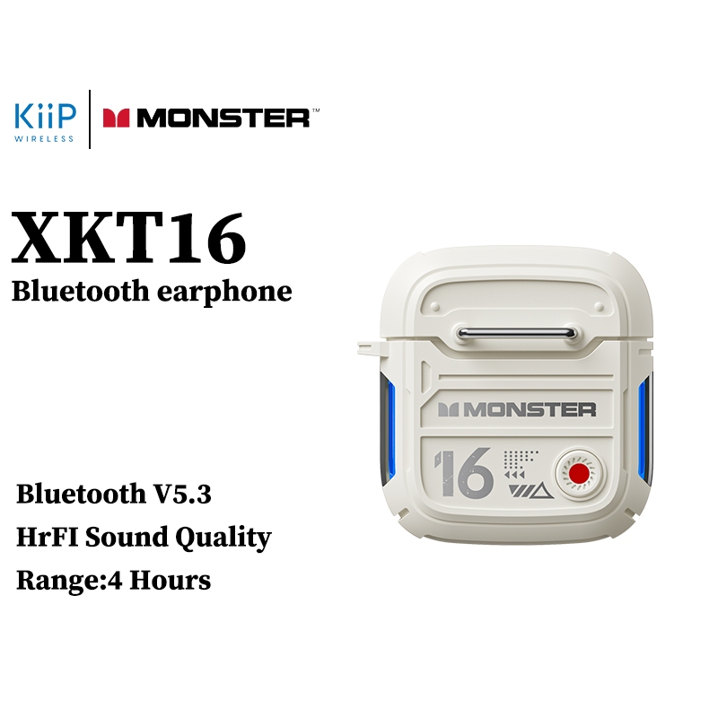 Kiip x Monster XKT16 Earphone Bluetooth Wireless Bass Earbud Monster HIFI HD Calling 5.3 魔声耳机 ...