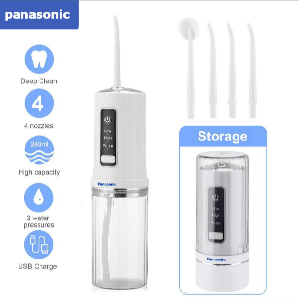 Panasonic Portable Water Flosser,Teeth Scaler Cordless Oral Irrigator 3 ...