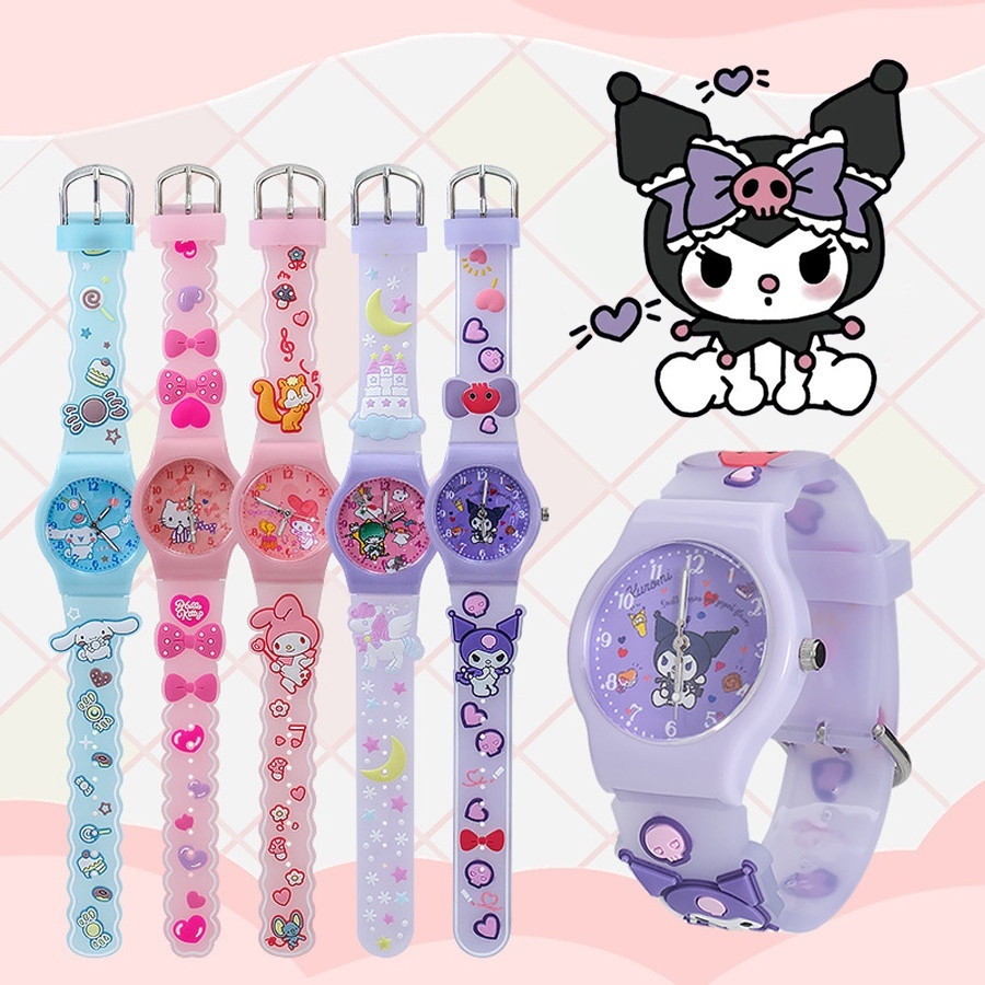 Kegllect Sanrio Kuromi Hello Kitty Cute Cartoon Kids Quartz Watch ...