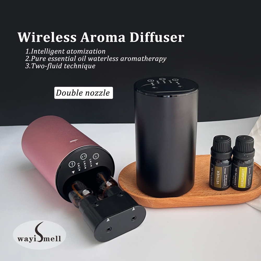 Portable Waterless Essential Oil Nebulizing Diffuser Rechargeable Dual ...