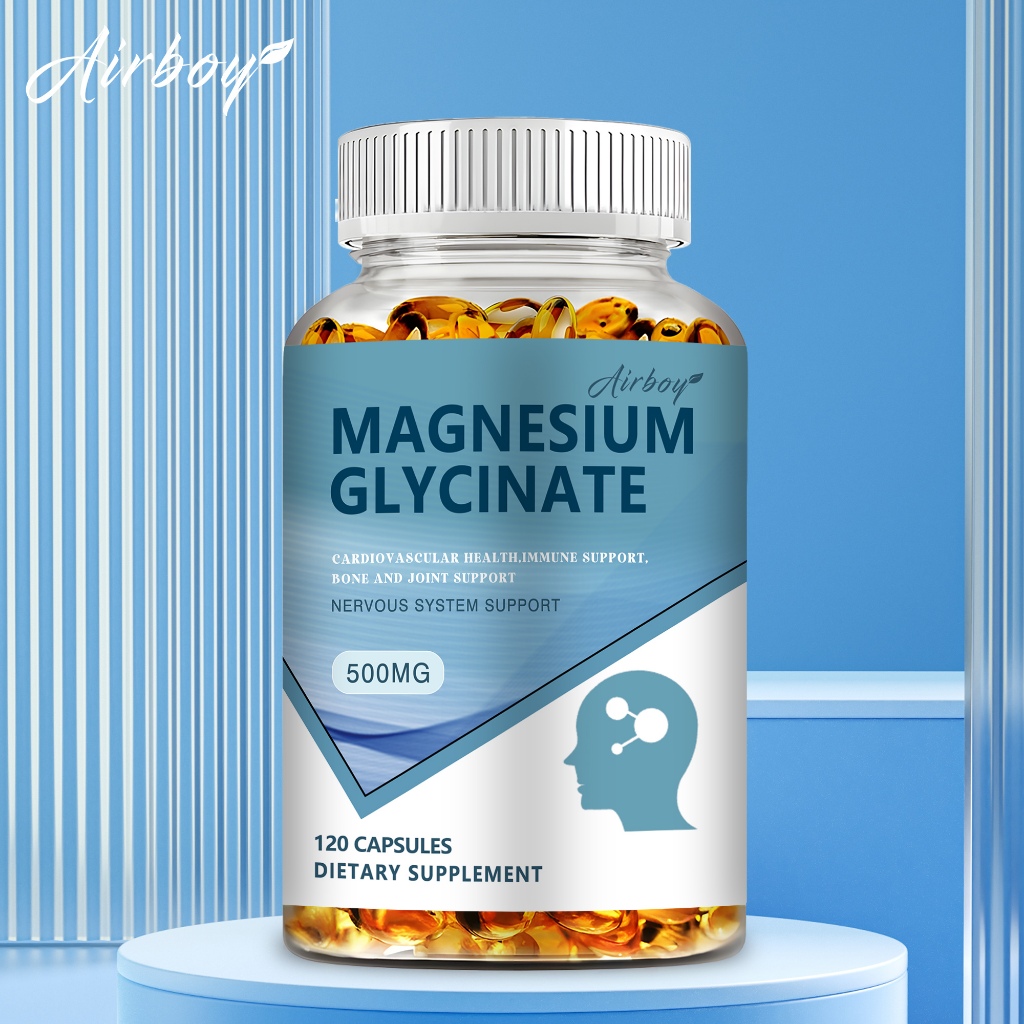 Airboy Magnesium Glycinate 500mg x 120s | Reduce Anxiety | Maintain ...