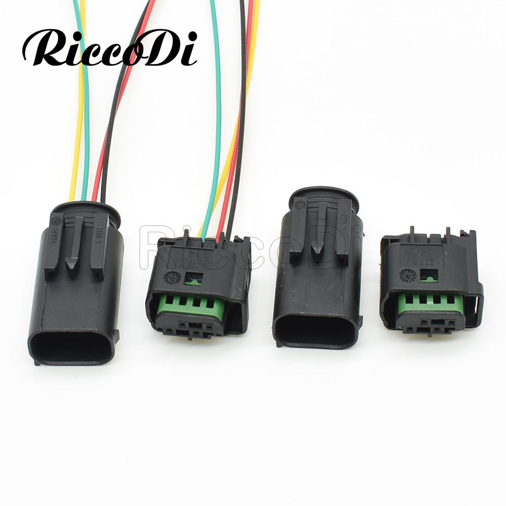 1 Set TE Tyco AMP 4 Pin Male Female Waterproof Oxygen Sensor AV Video ...