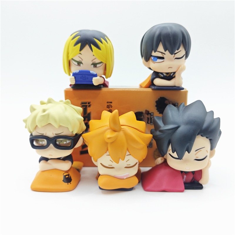 5Pcs/Set 4-5cm Anime Haikyuu!! Sleep Doll Kozume Kenma Hinata Shoyo ...
