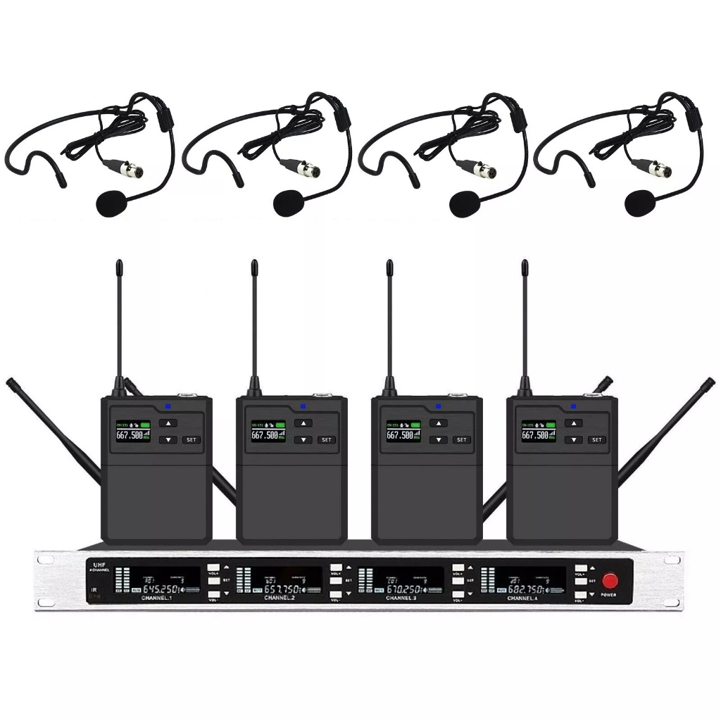 Wireless Stage Headset Microphones for Theatre Unidirectional Headset ...