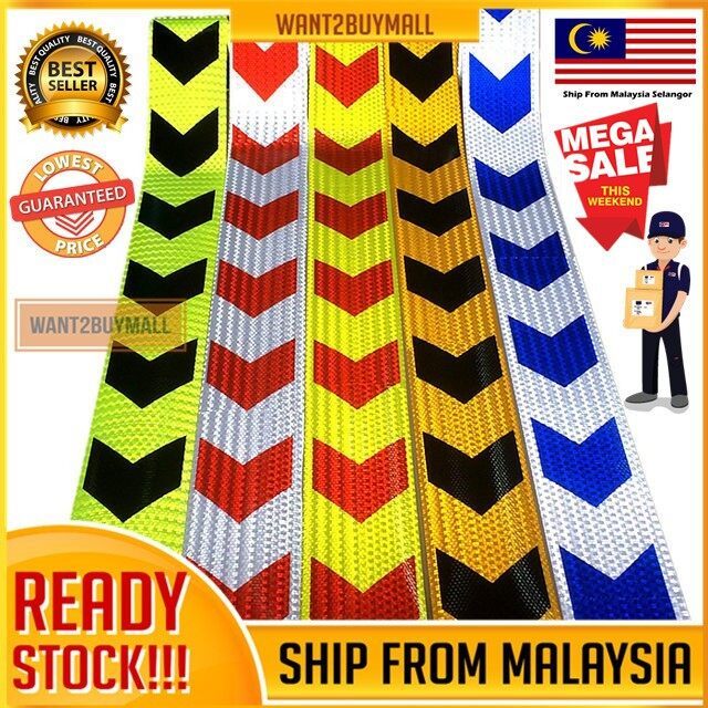 SAFETY REFLECTIVE SHINNING STAR FILM WARNING TAPE STICKERS (50MM X 10M ...