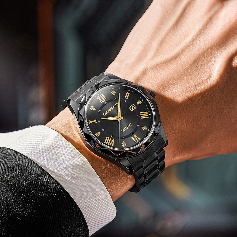LIGE Jam Tangan Watch Men Fashion Quartz Waterproof Stainless Steel ...