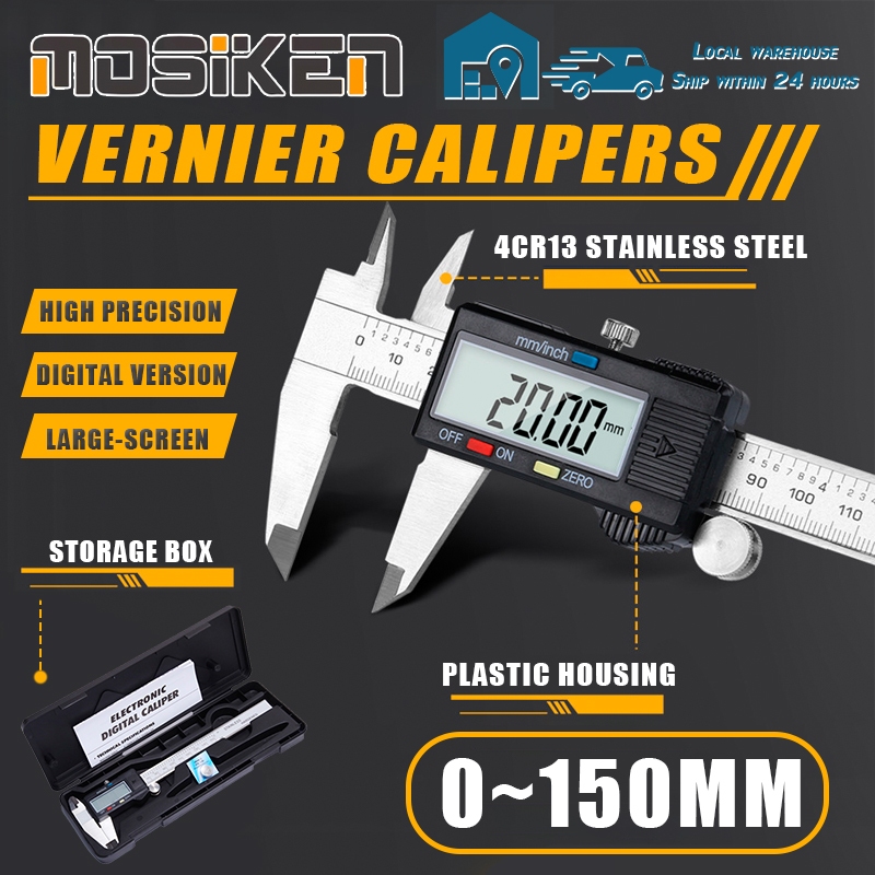 Vernier Caliper 6"(150MM) Steel Digital Caliper High Accuracy ...