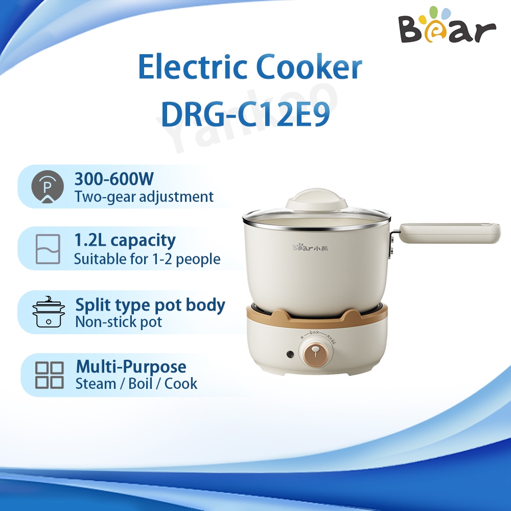 Bear Electric Cooker DRG-C12E9 1.2L Split Type Pot Body Multi-Purpose ...