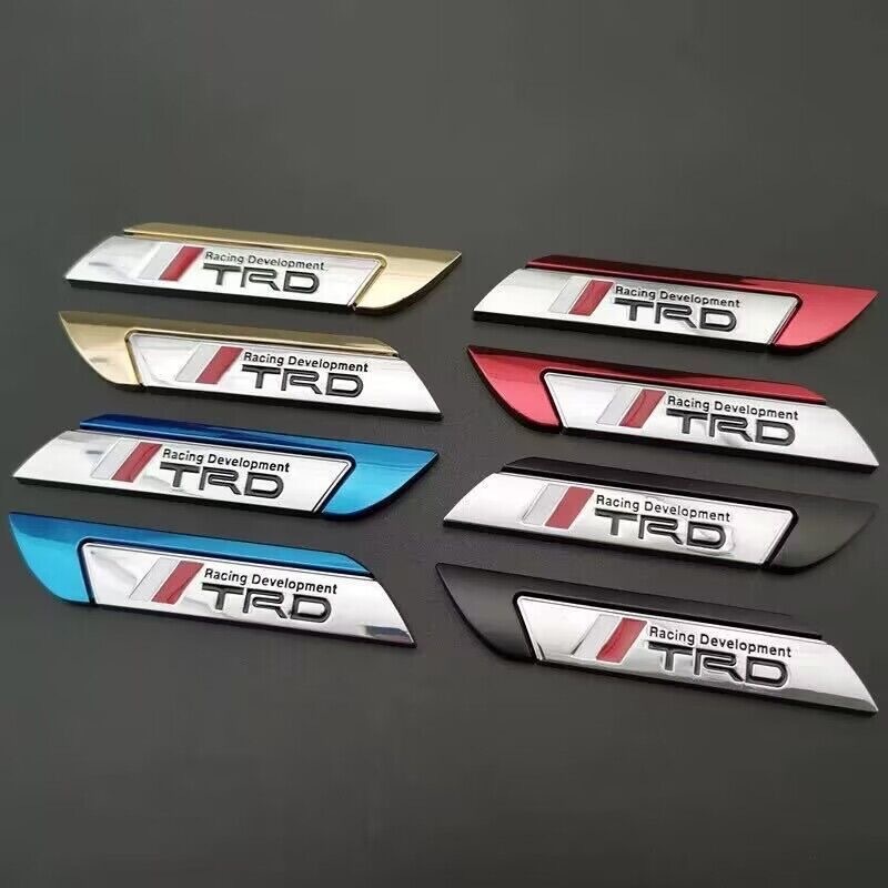 *READY STOCK*3D Metal TRD Logo Stainless Steel Part Car Spoiler Badge ...