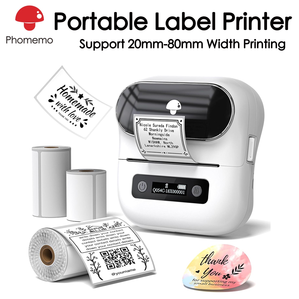 Phomemo M220 Bluetooth Label Sticker Printer,Portable Inkless Thermal ...