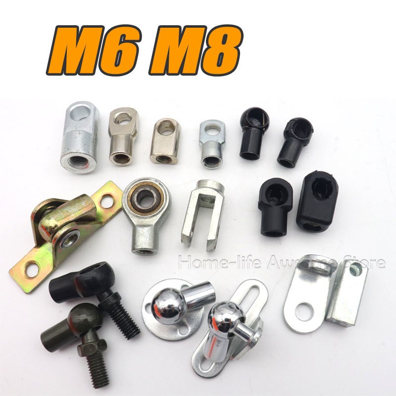 2Pcs M5/M6/M8 Female/Male Thread Car Gas Spring Universal Strut Joint ...
