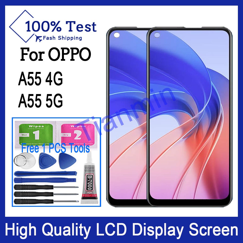 OPPO A55 4G 5G LCD Original with Frame Touch Screen Assembly Replacement | Shopee Malaysia