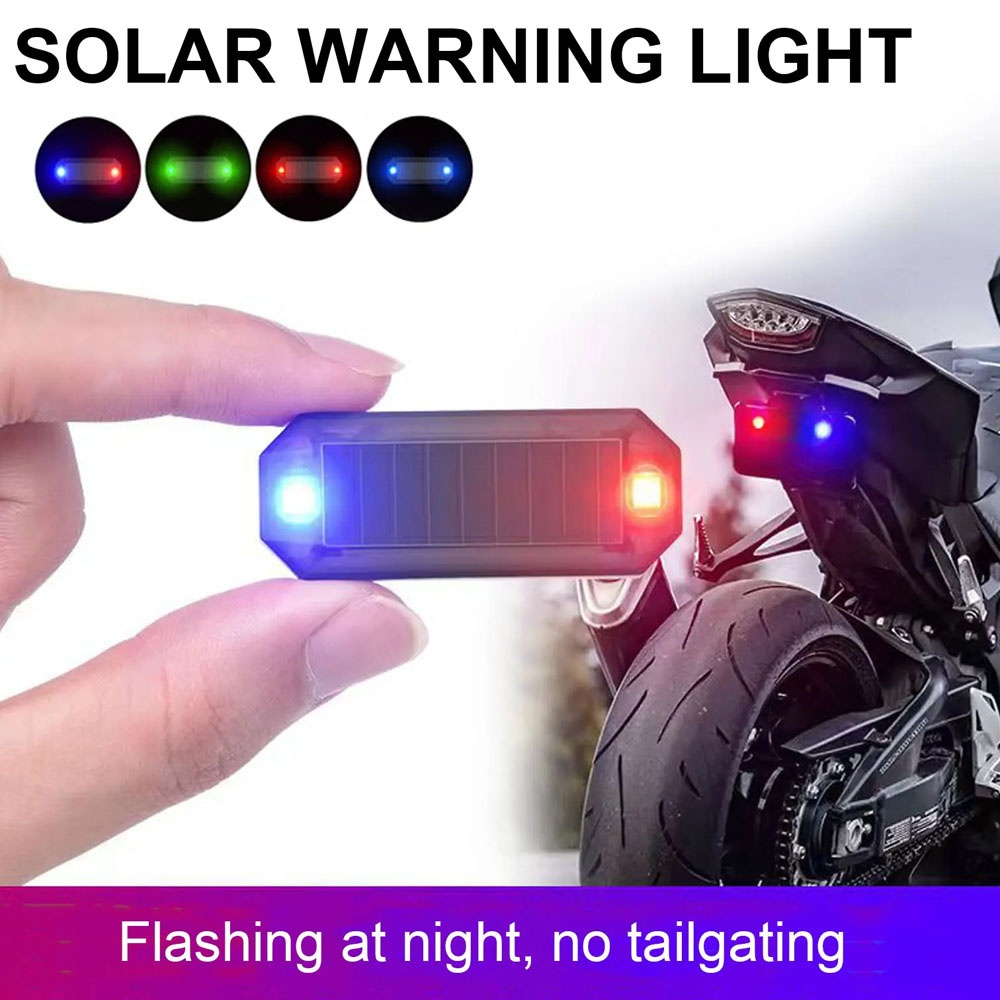 Mini LED Solar Power Car Warning Light Night Security Simulated Alarm ...