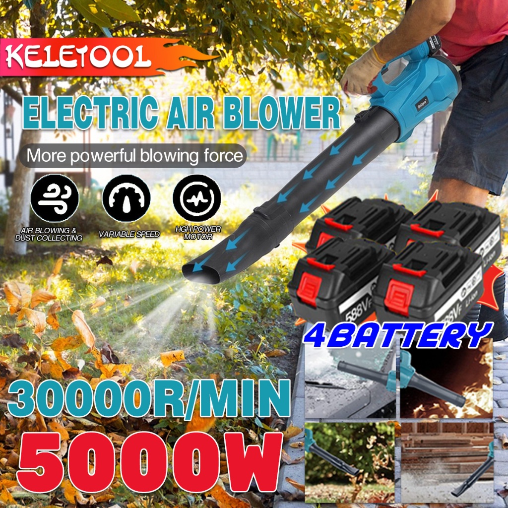 Blower angin 5000W 30000RPM cordless blower 6 Speed Cordless Electric ...
