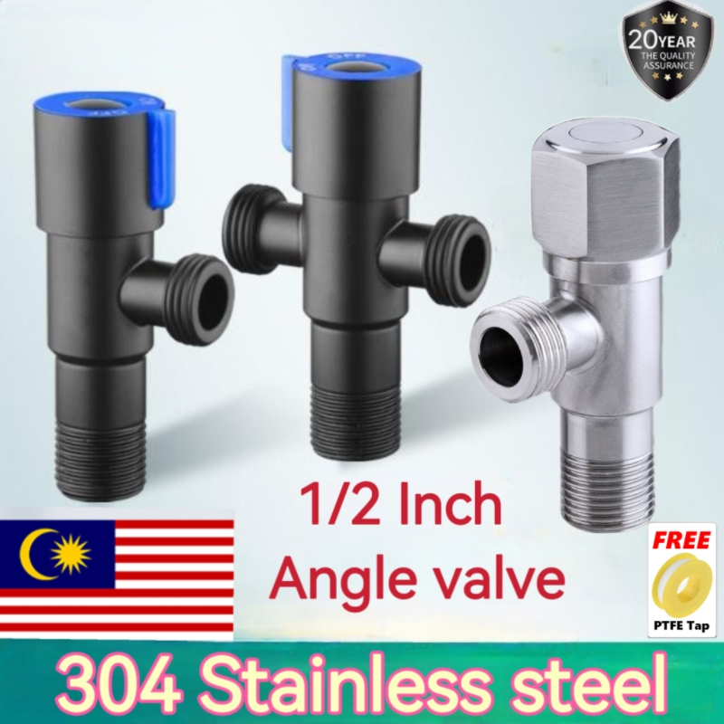 Stainless steel Angle valve 1/2 inch bathroom faucet Sink Toilet water ...