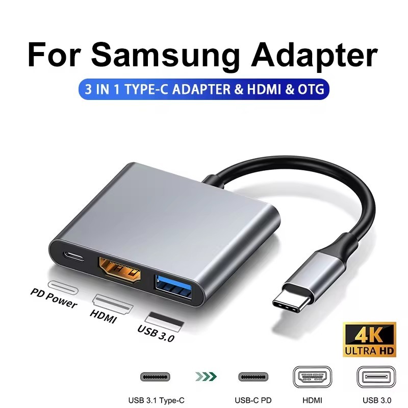 3 IN 1 3.0 USB Multi-function HUB For Samsung Galaxy S23 S22 Ultra Type ...