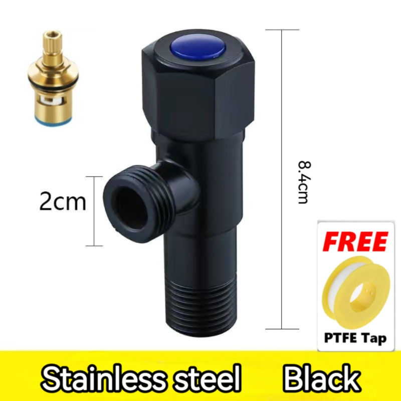 Stainless steel Angle valve 1/2 inch bathroom faucet Sink Toilet water ...