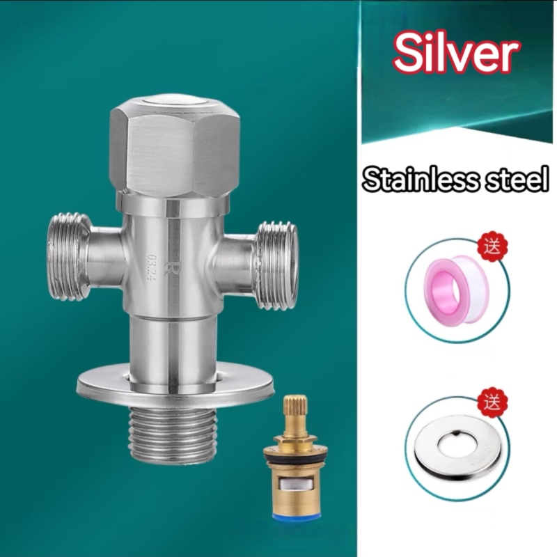 Stainless steel Angle valve 1/2 inch bathroom faucet Sink Toilet water ...